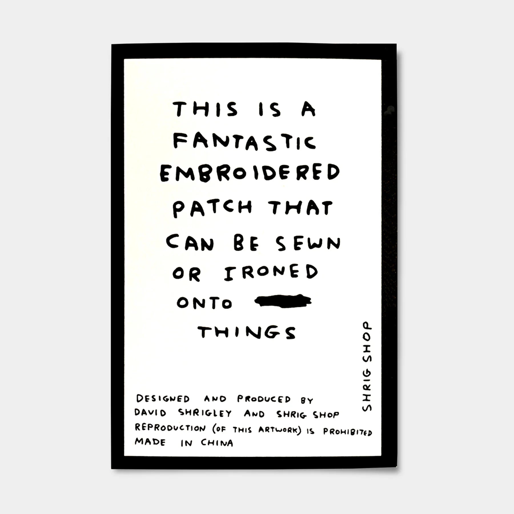 I Want To Look Like This Iron-on Patch by David Shrigley – Southbank ...