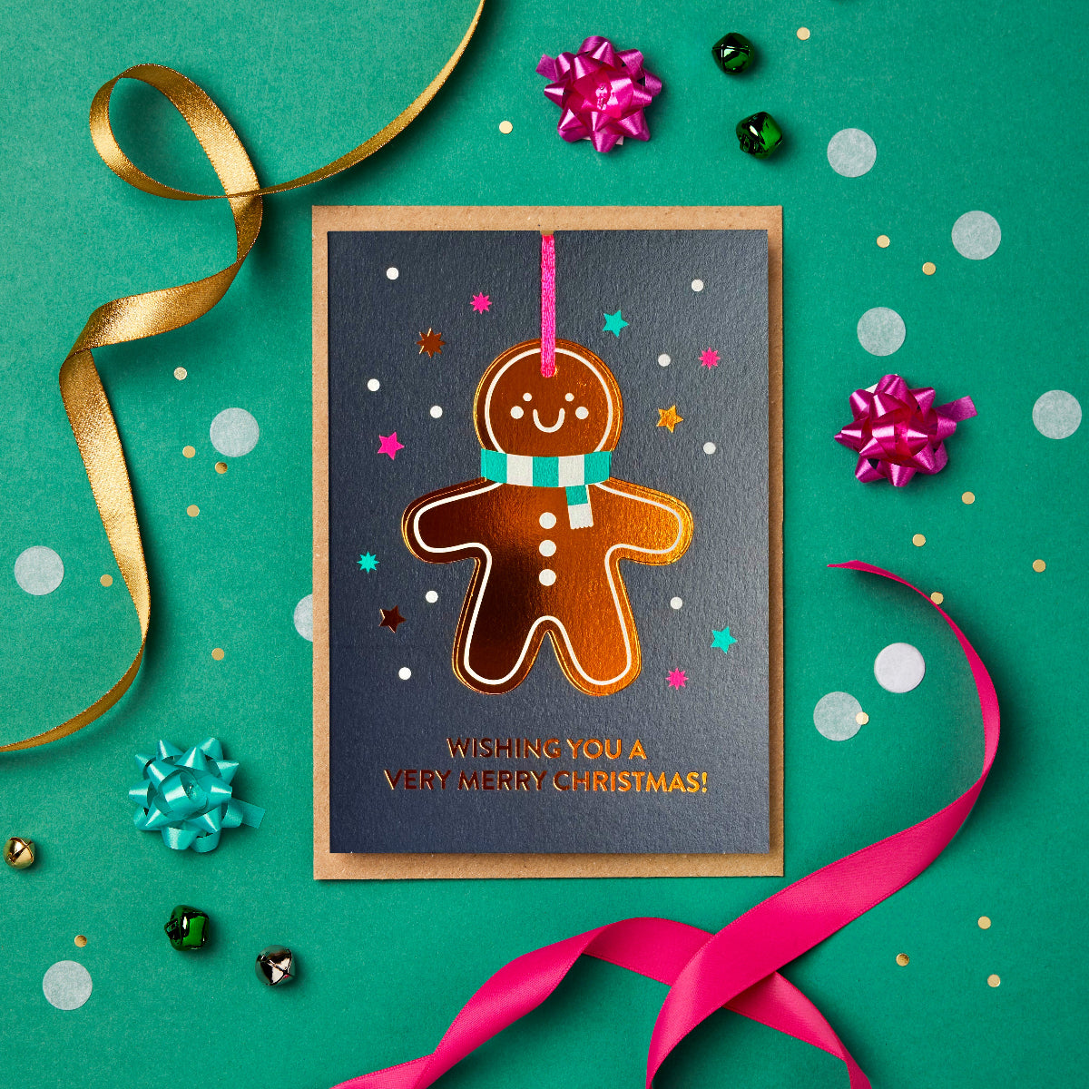Gingerbread Man Bauble Christmas Card – Southbank Centre Shop