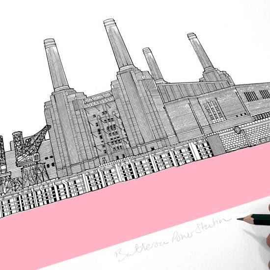 Pink Battersea Power Station Print – Southbank Centre Shop